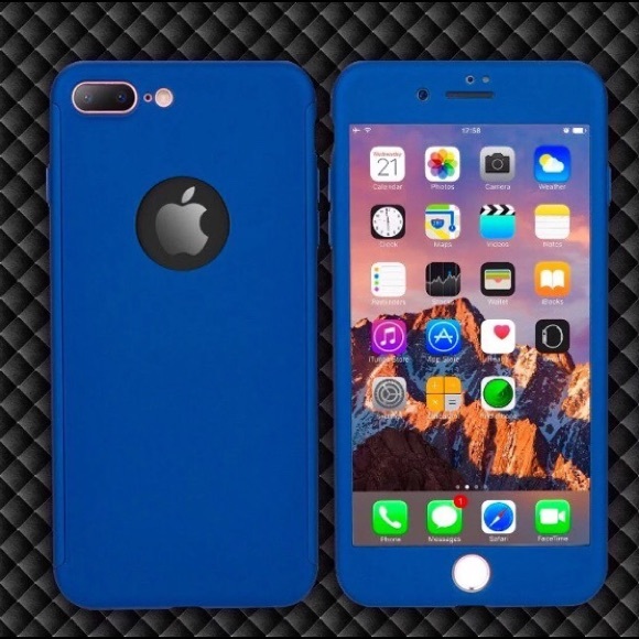 Accessories | Iphone 8 Plus Fashion 36 Full Cover Case Blue | Poshmark